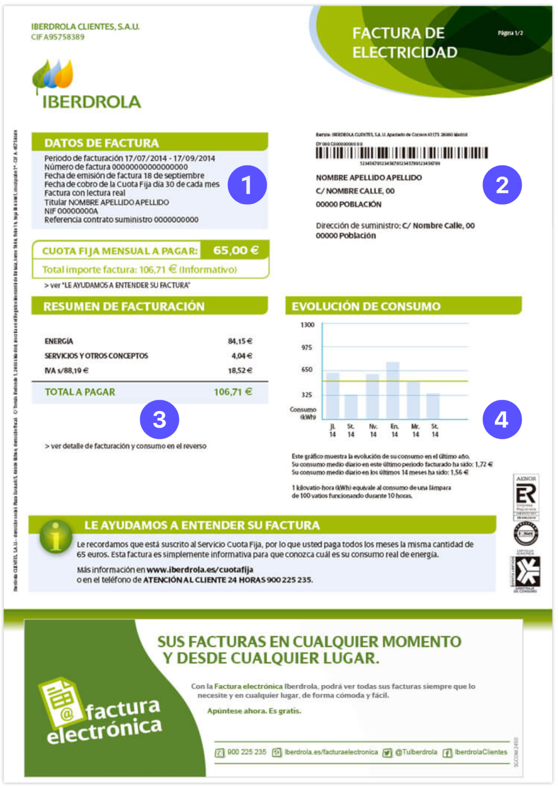 Facturas de Iberdrola: cómo verlas, descargarlas y pagarlas