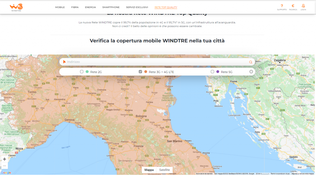 WindTre: Guida alla verifica della copertura mobile e fibra 2022