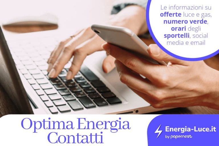 Optima Contatti: Numero Verde, Email e Area Clienti - Energia-Luce.it